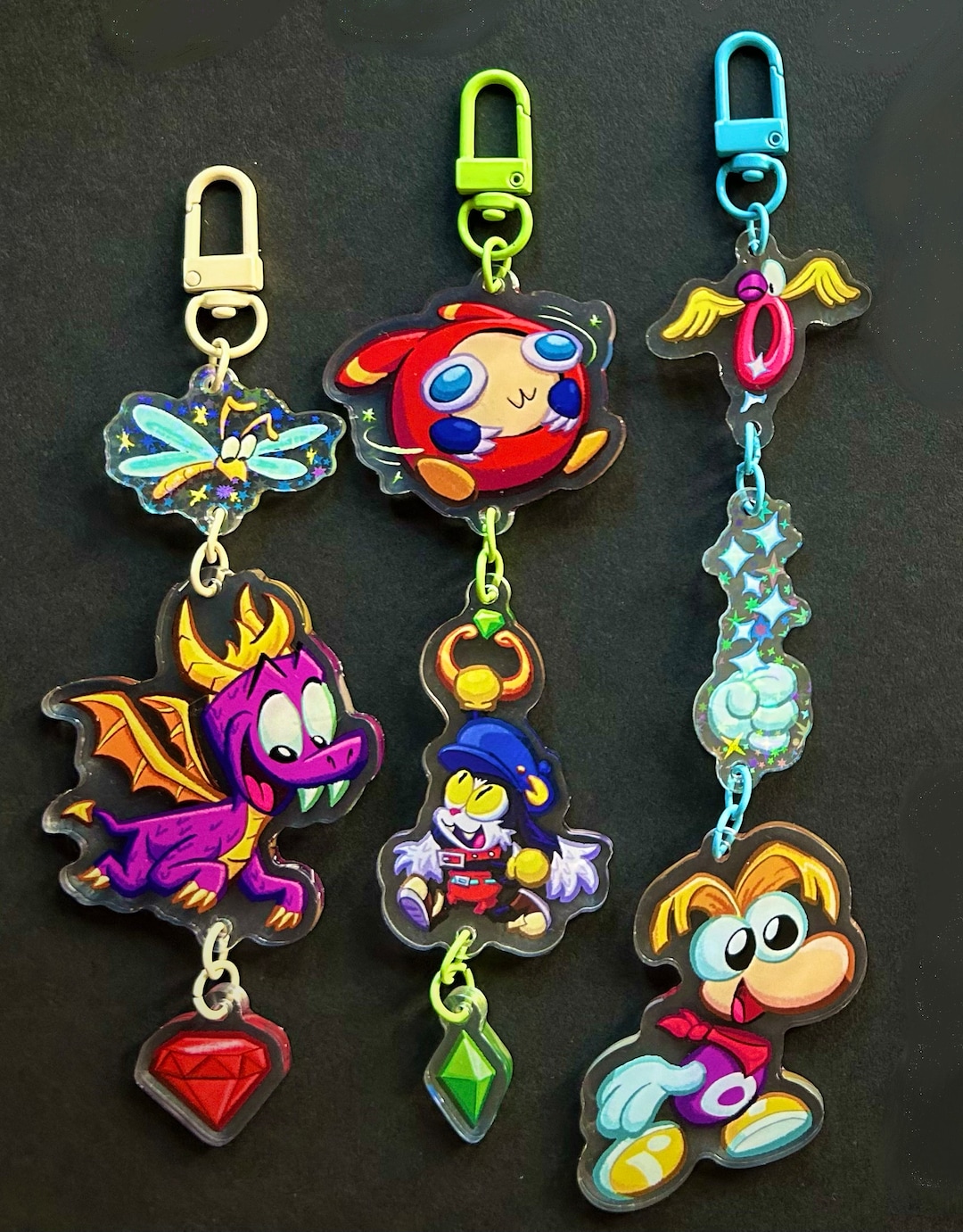 90's Platformer Dangle Keychains - Etsy