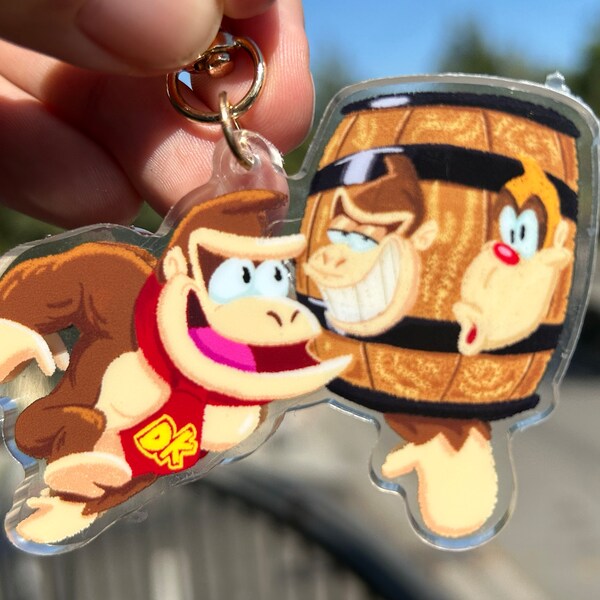 Donkey Kong Keychain - Etsy
