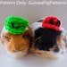Guinea Pig Mario and Luigi Inspired Hat Crochet Pattern Digital ...