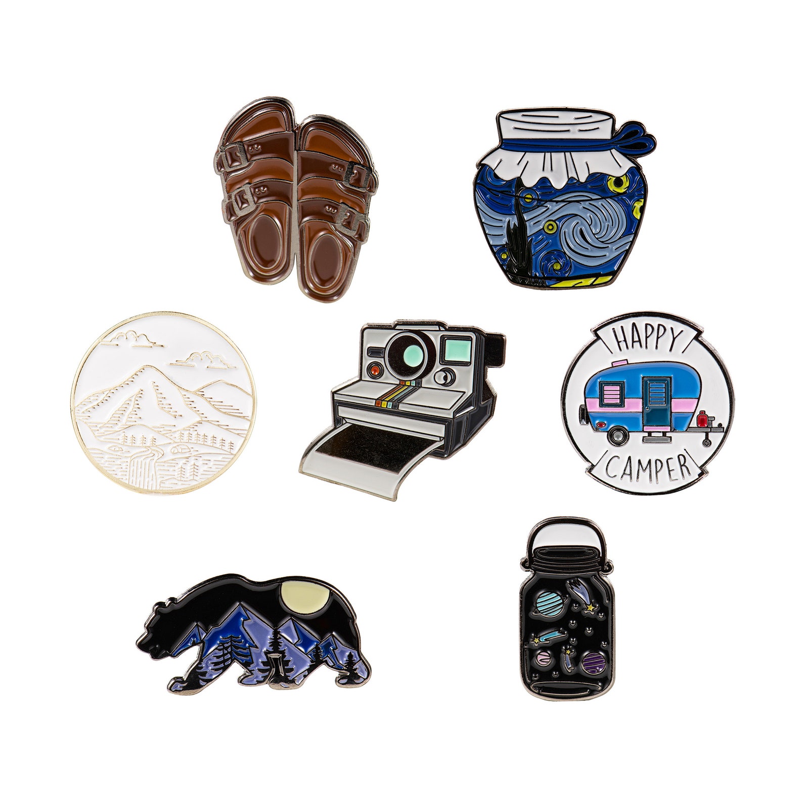 7 Outdoors Enamel Pins for Backpacks Mountain Camping Starry - Etsy