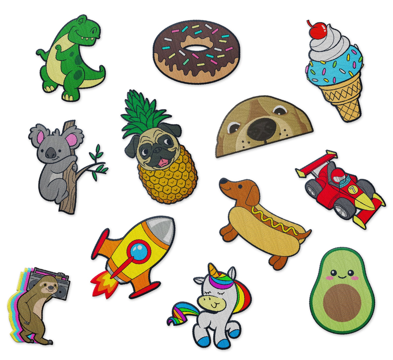 12 Cute Iron On Patches for Kids Embroidered Decorative | Etsy