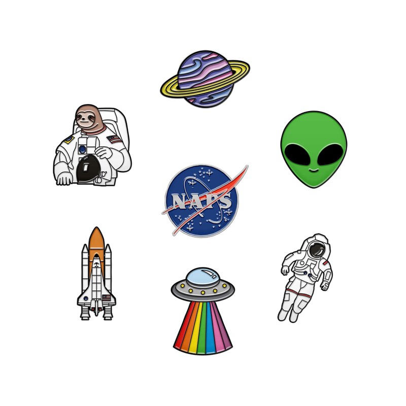 Space Enamel Pin - Etsy