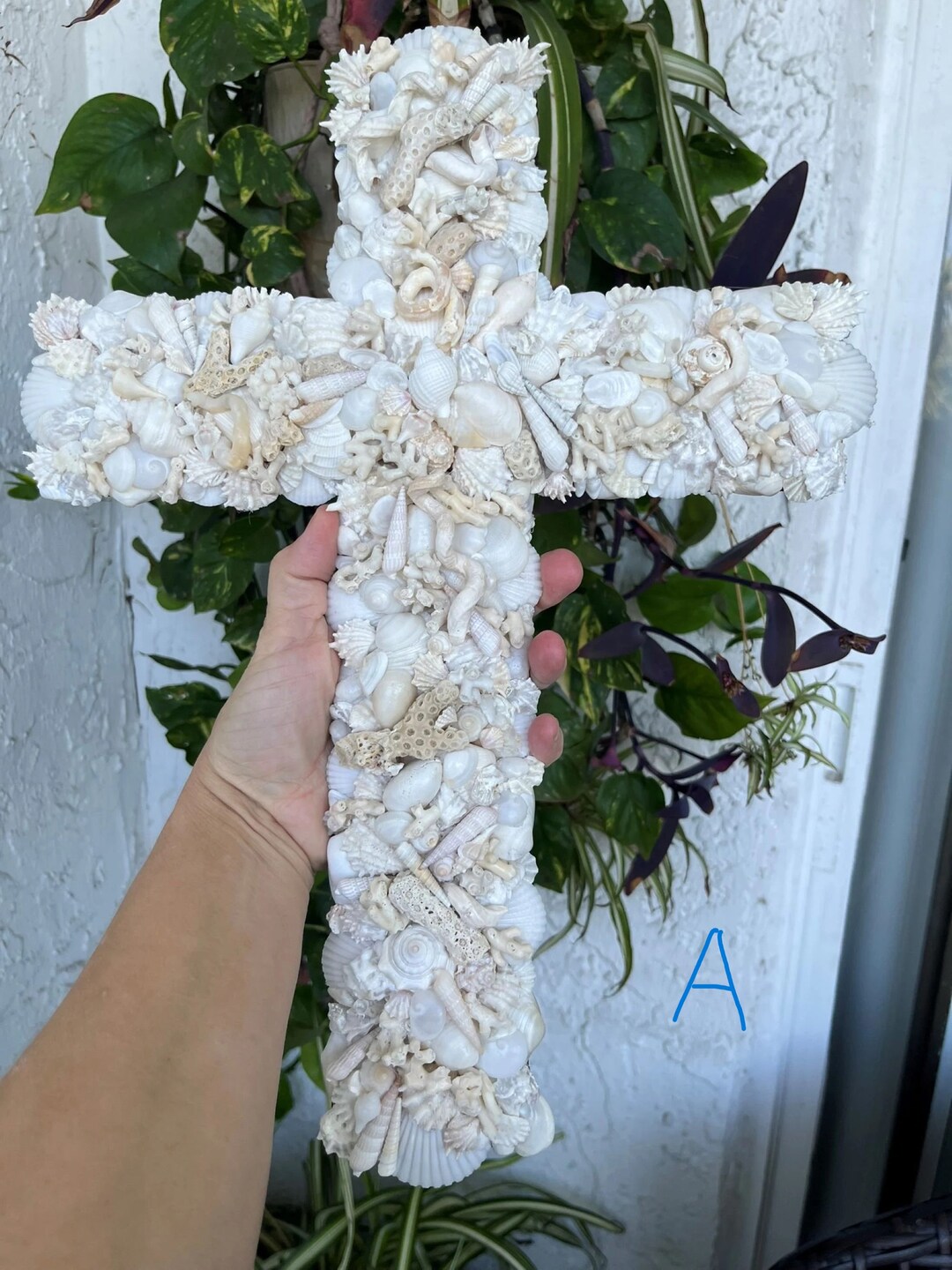 15 or 16 Inch White Shell Cross With Florida Shells - Etsy