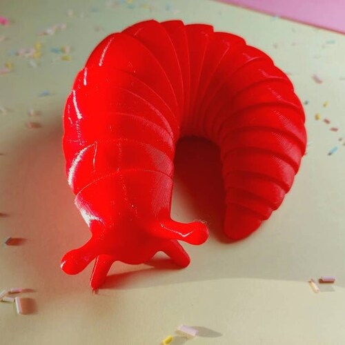 3D Printed Articulated Fidget Slug Toy Various Colors - Etsy