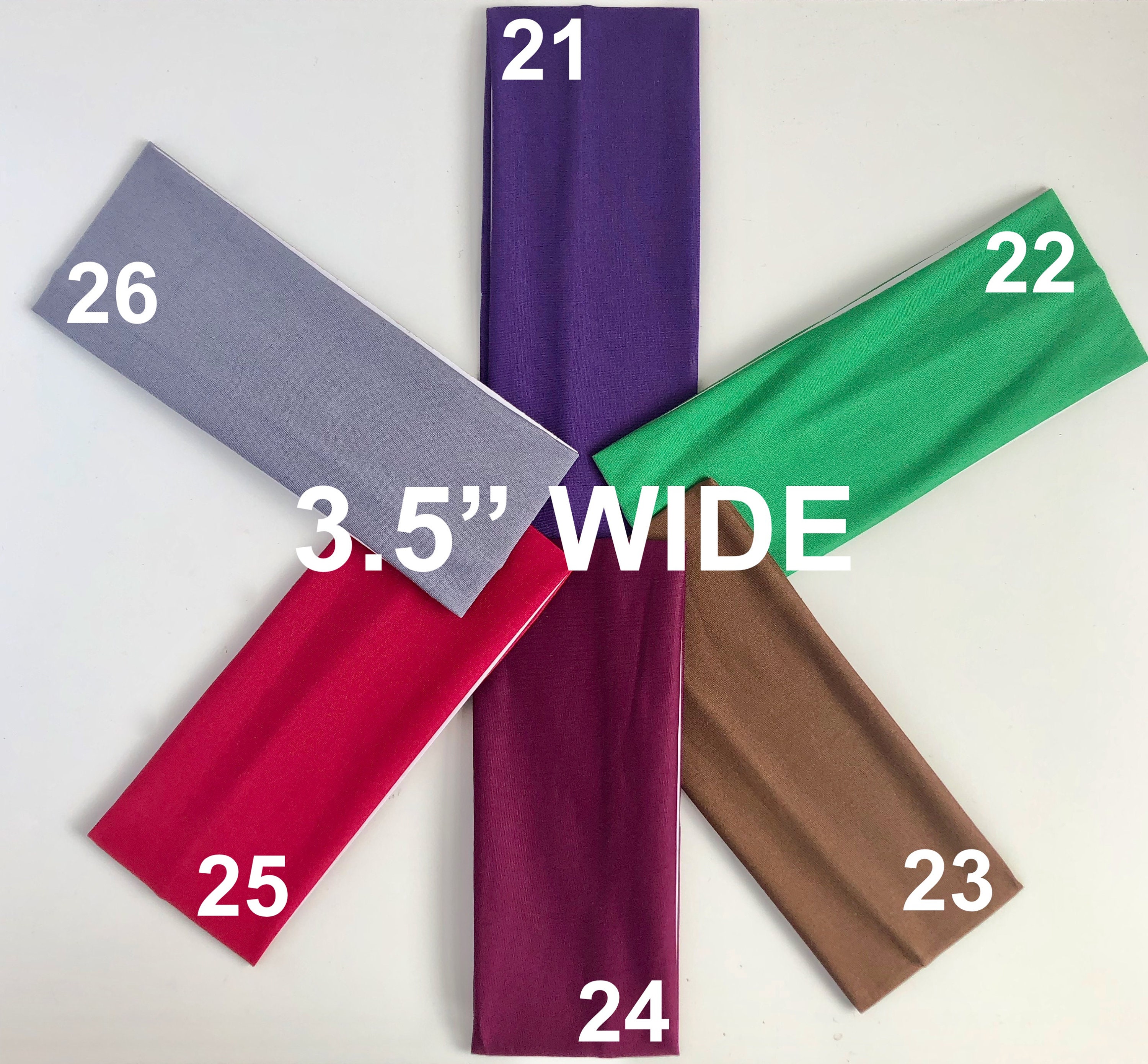 Extra Wide Solid Stretch Headband, 5