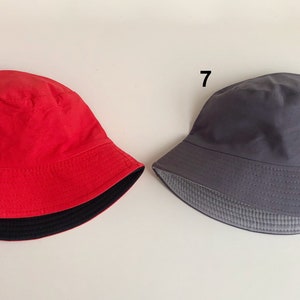 Reversible Solid Bucket Hat, Summer Bucket Hat, Color Bucket Hat, Bright Bucket Hat, Foldable ...