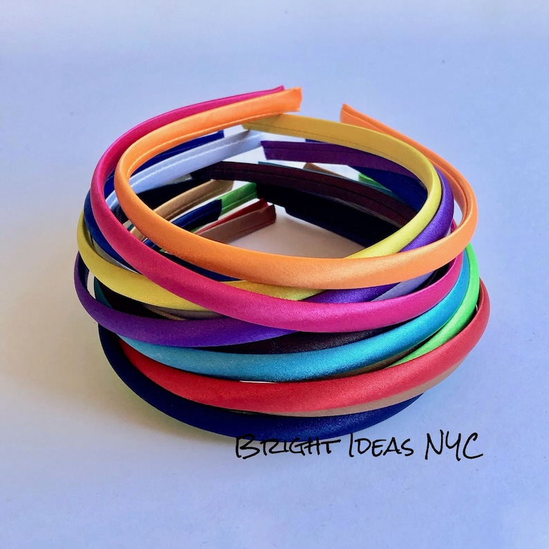 Satin Covered Skinny Headband, Alice Hair Band, 10mm Headband, Wedding ...