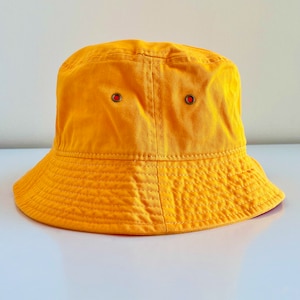 100% Cotton Washed Bright Neon Bucket Hat, Color Bucket Hat, Bright ...