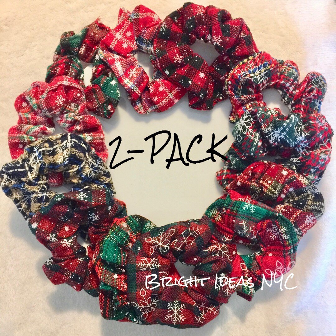 Buy 2-pack Christmas Scrunchies Winter Scrunchies for Christmas Online ...