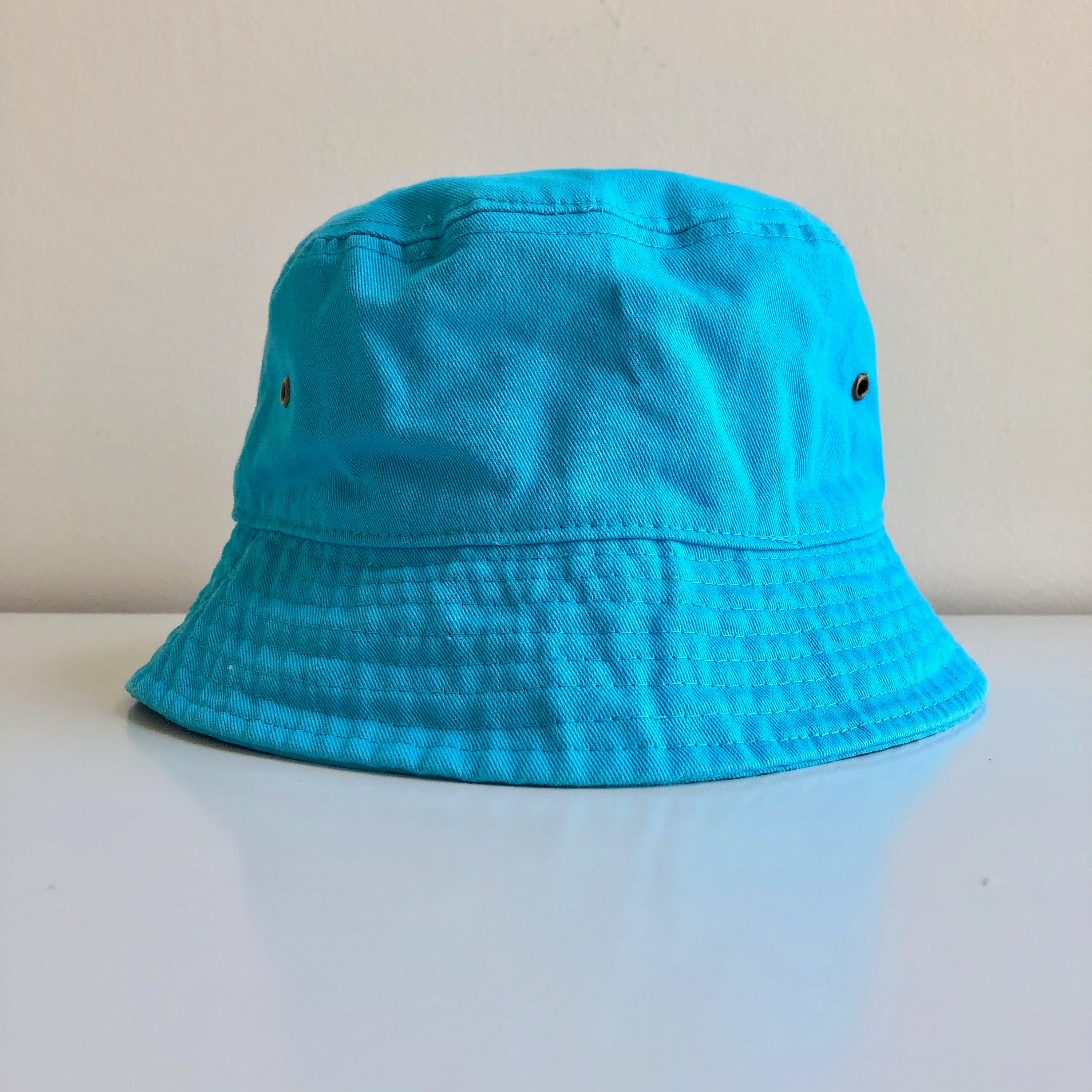 100% Cotton Bright Bucket Hat Neon Color Bucket Hat Electric | Etsy