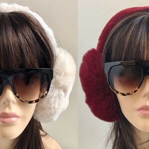 Luxury Faux Fur Vegan Ear Muffs Foldable Ear Muffs Chunky - Etsy