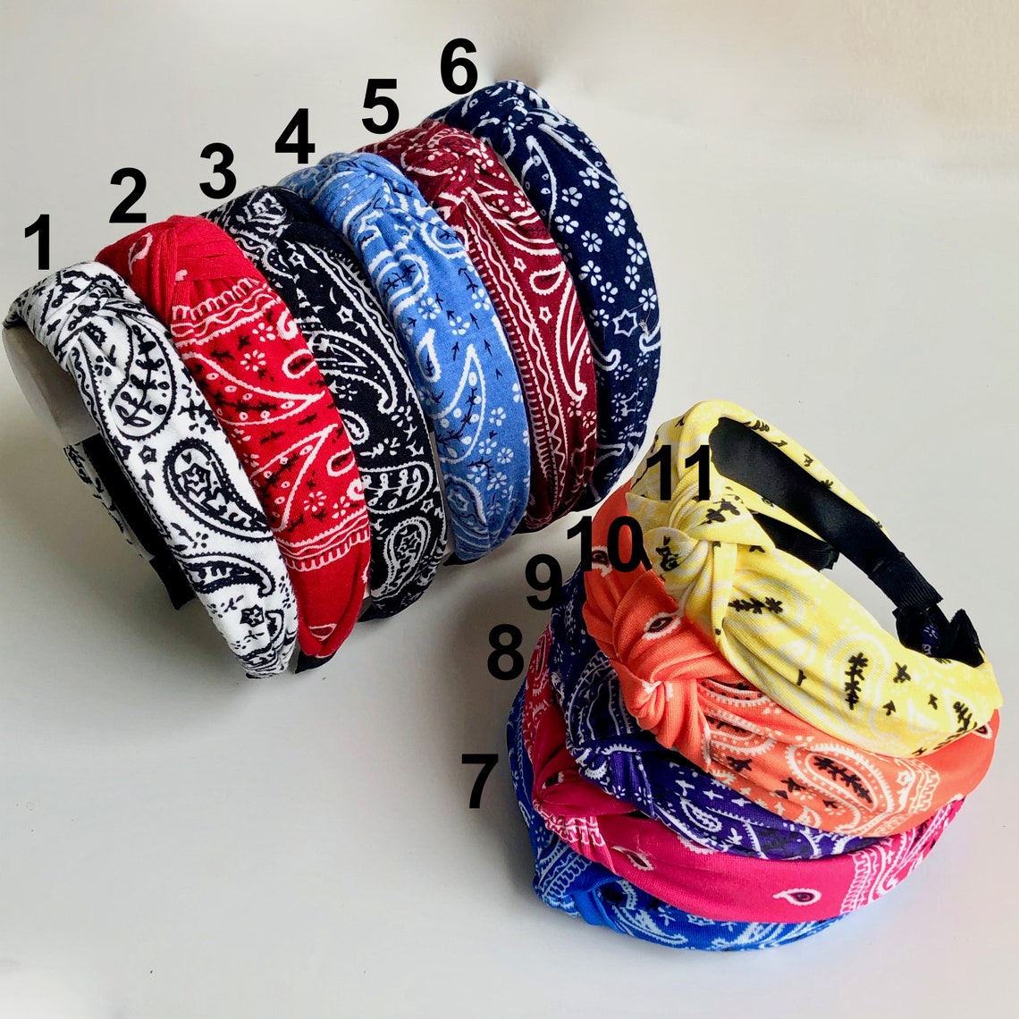 Bandana Top Knot Headband Twisted Knot Headband Bandana | Etsy
