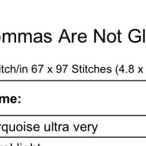 Commas Are Not Glitter PDF Cross Stitch Pattern - Teacher Literature ...