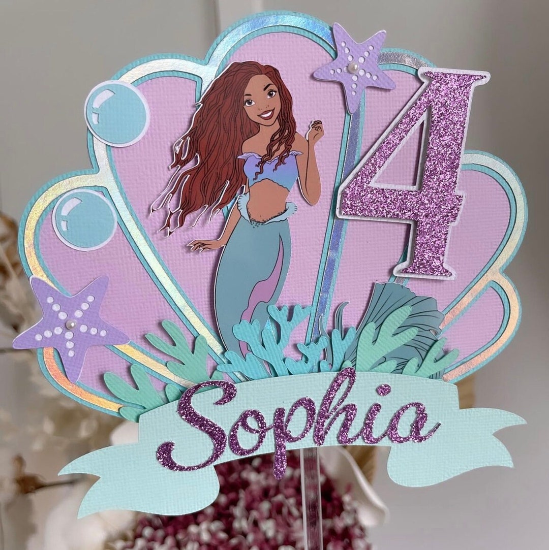 Mermaid Cake Topper / Princess Party / Cake Topper / Party - Etsy