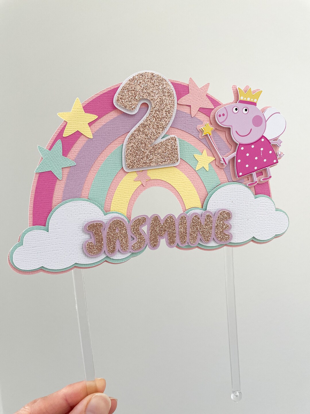 Peppa Pig Cake Topper Kids Birthday Peppa Pig Party Decor Cake Topper ...