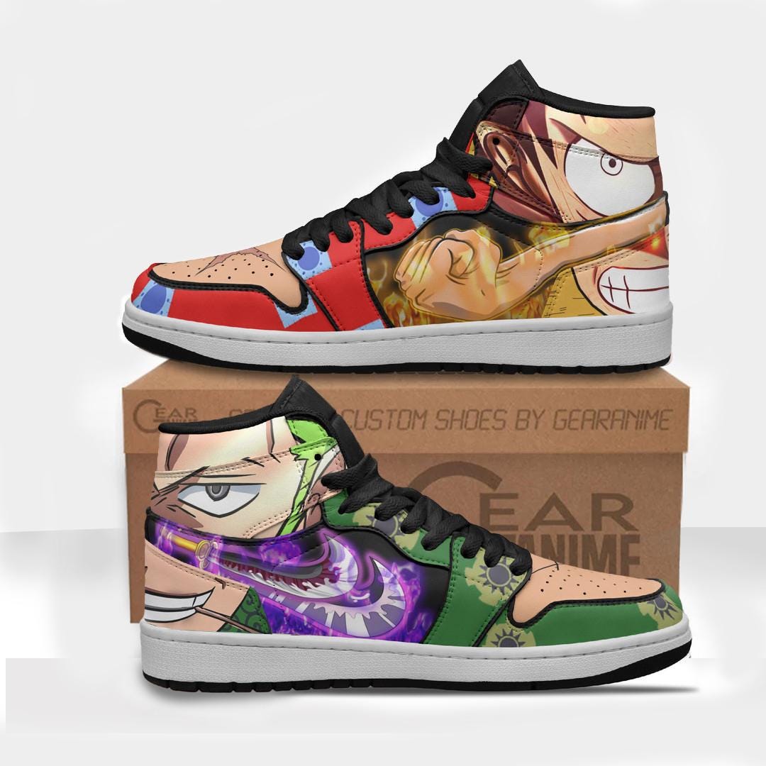 Luffy X Zoro Boot Sneakers Wano Arc Custom Shoes - Etsy