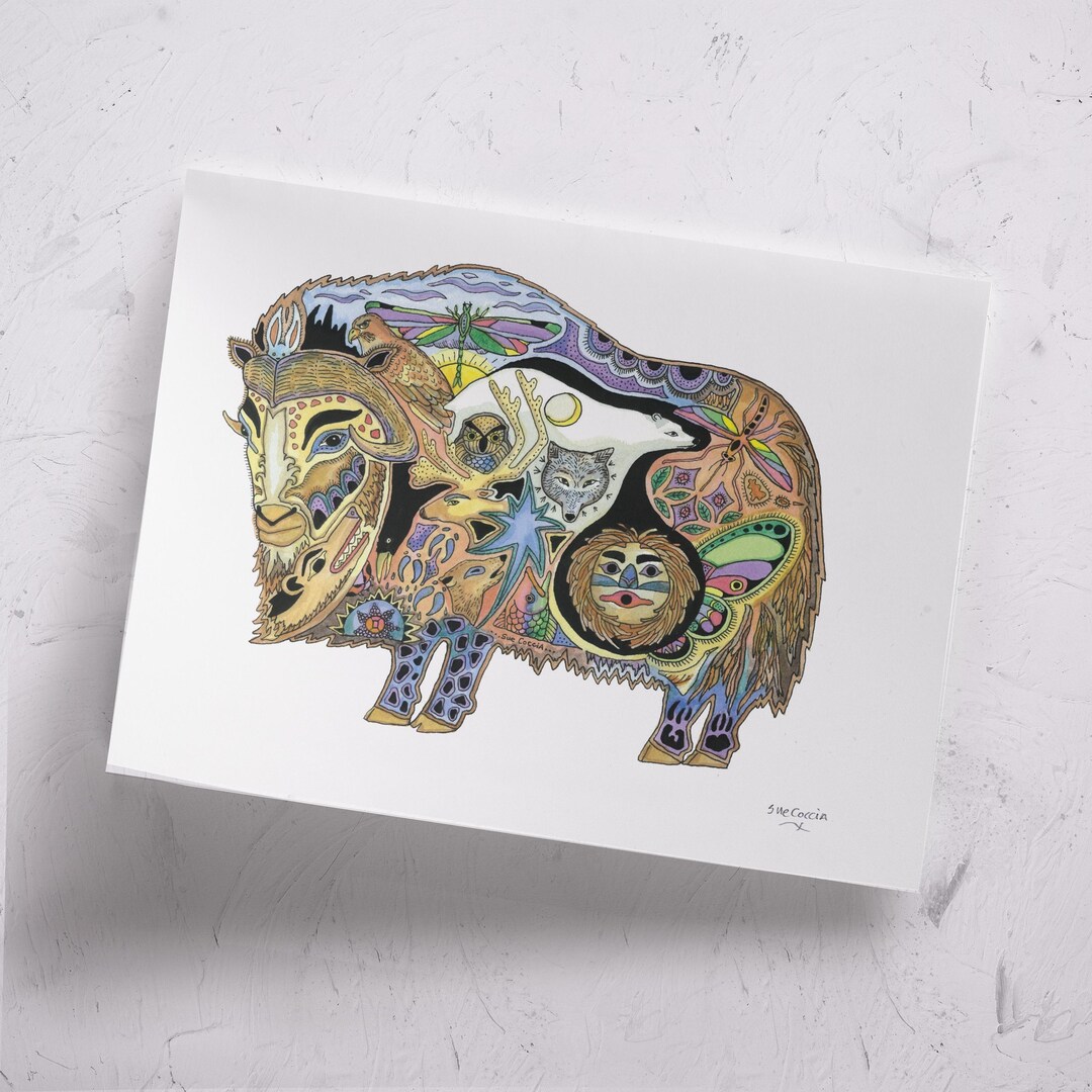 Musk Ox Signed Print - Etsy