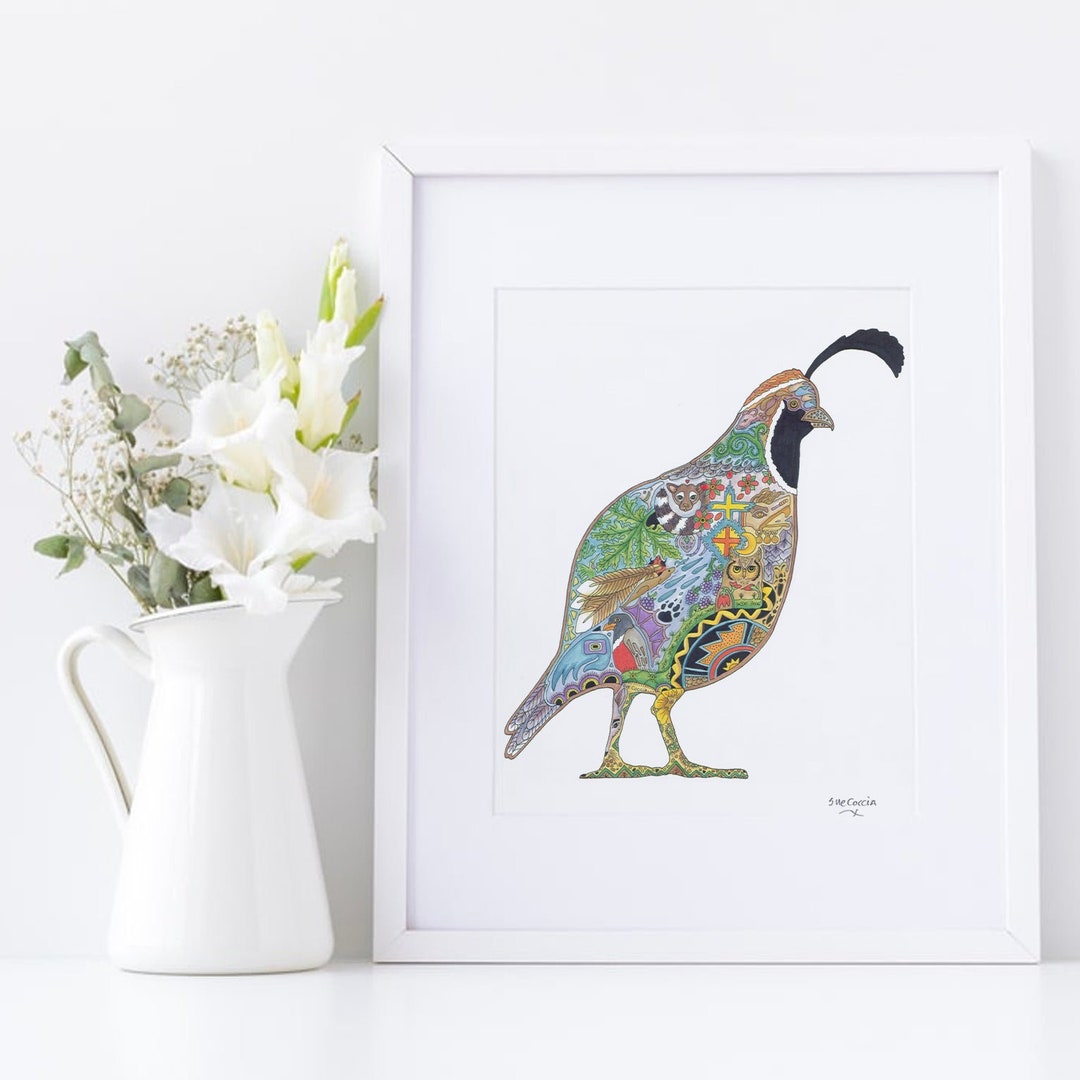 Quail Signed Print - Etsy