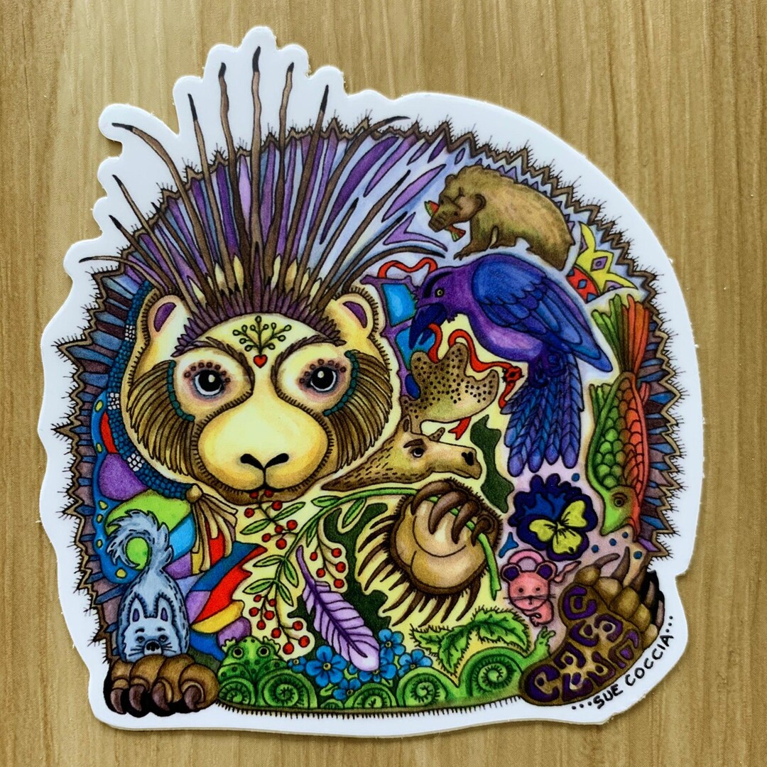 Porcupine Sticker - Etsy