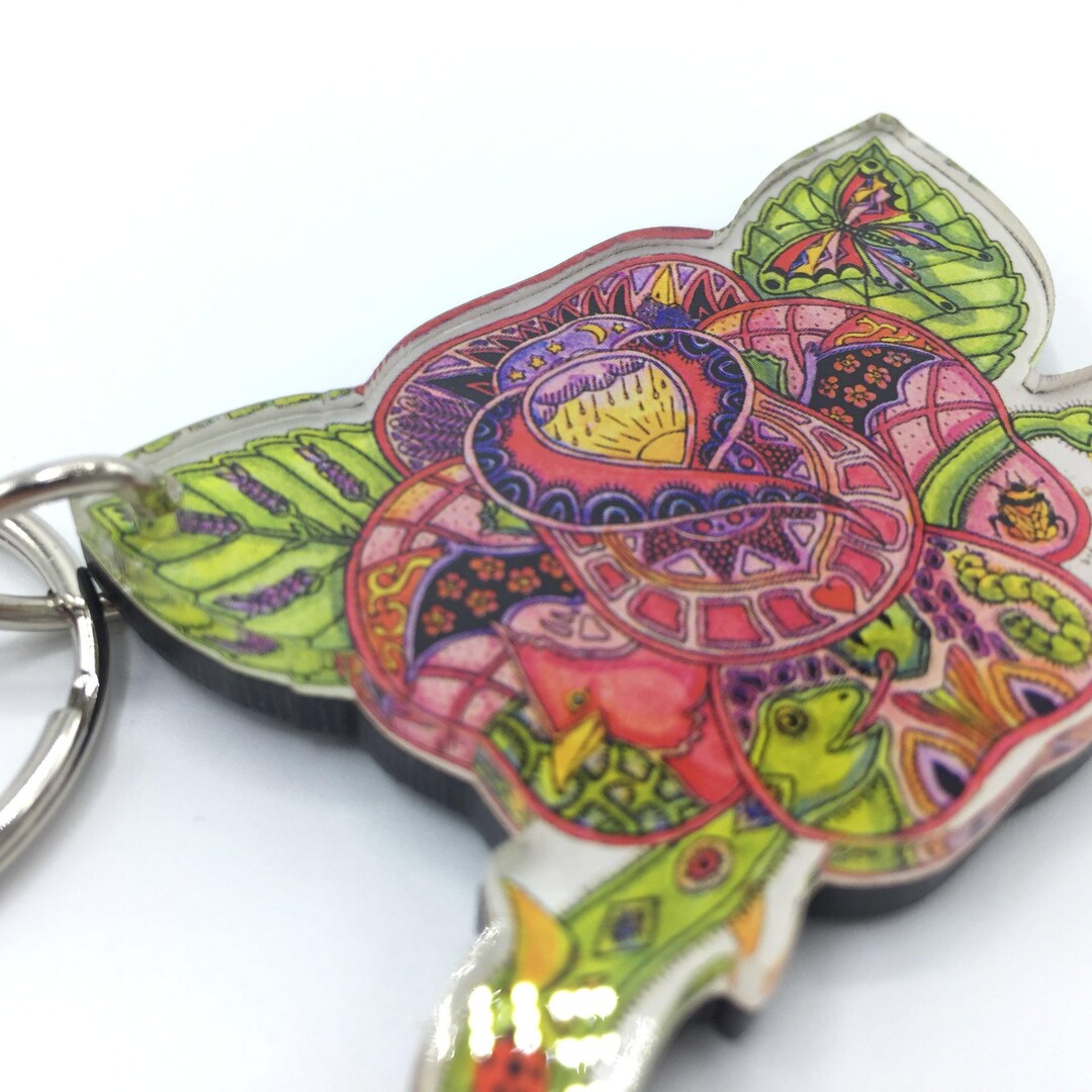 Rose Keychains - Etsy