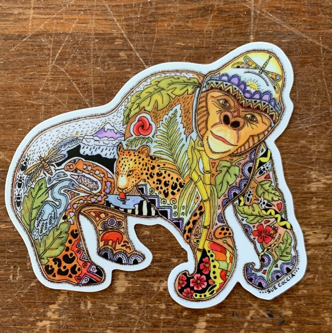 Gorilla Sticker - Etsy