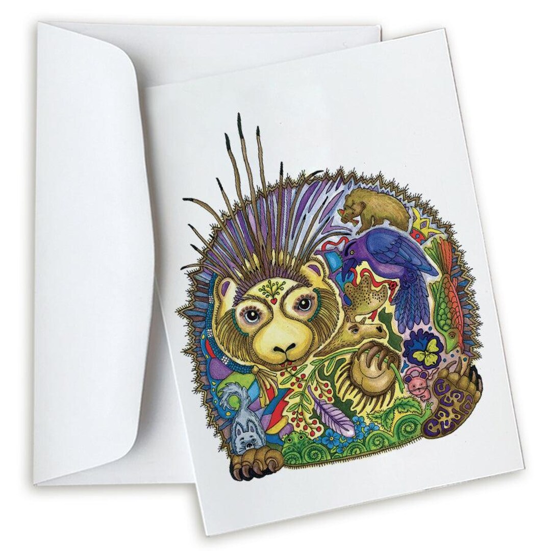 Porcupine Note Card - Etsy