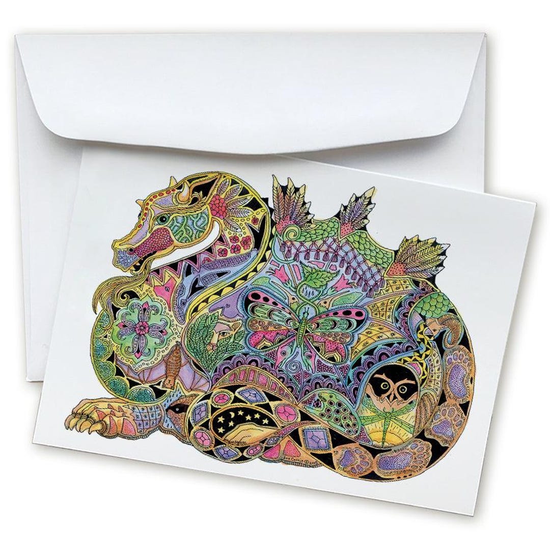 Dragon Note Card - Etsy