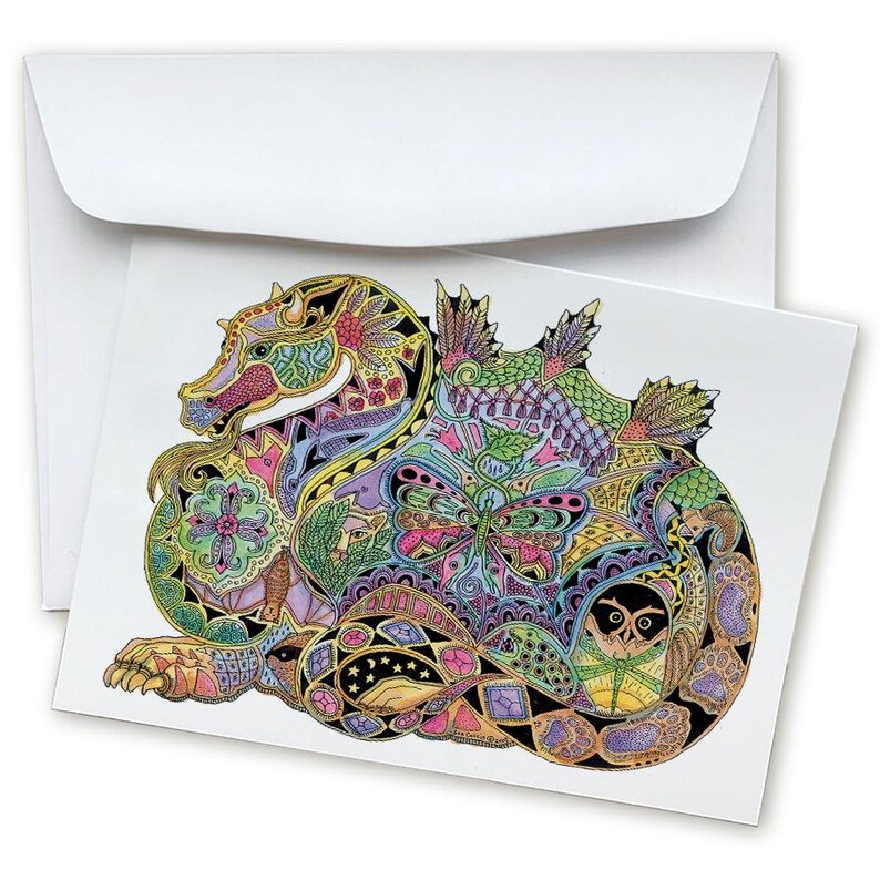 Dragon Note Card - Etsy