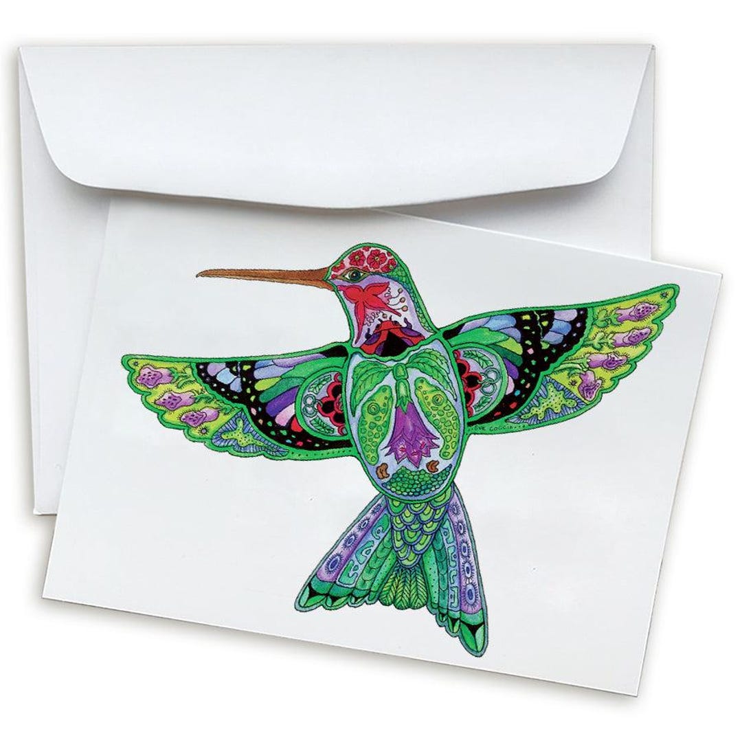 Hummingbird Note Card - Etsy