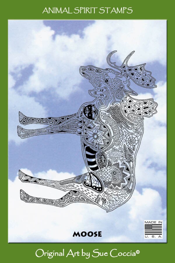 Moose Rubber Stamp - Etsy