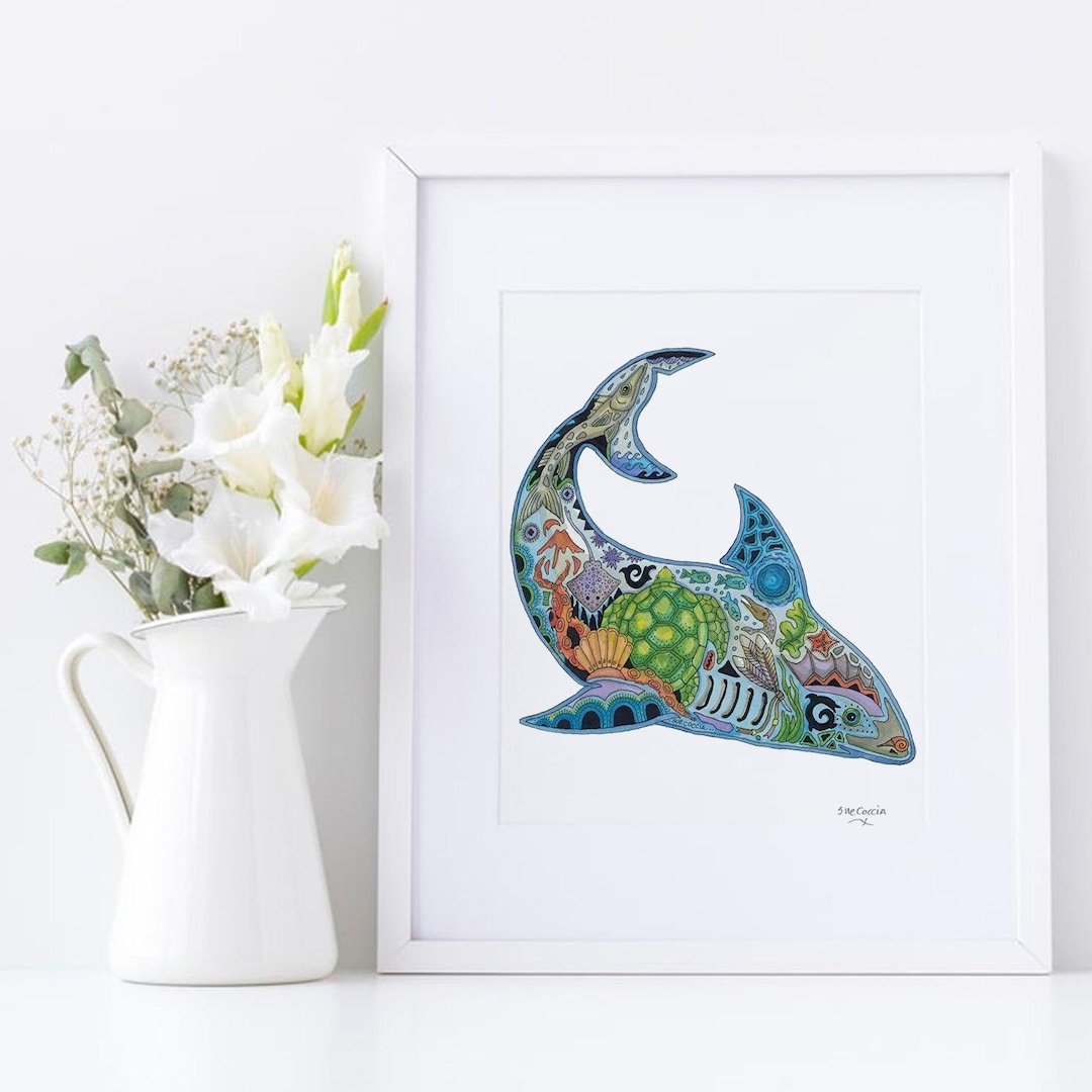 Shark Signed Print - Etsy