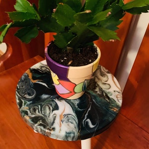 Resin Plant Stand 8 Wood Riser - Etsy