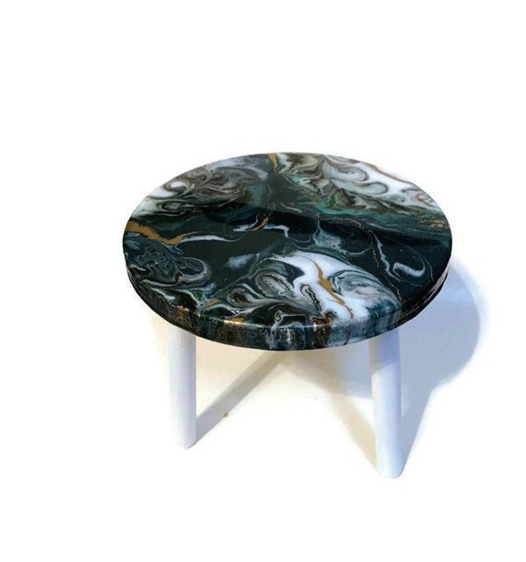 Resin Plant Stand 8” Wood Riser - Etsy