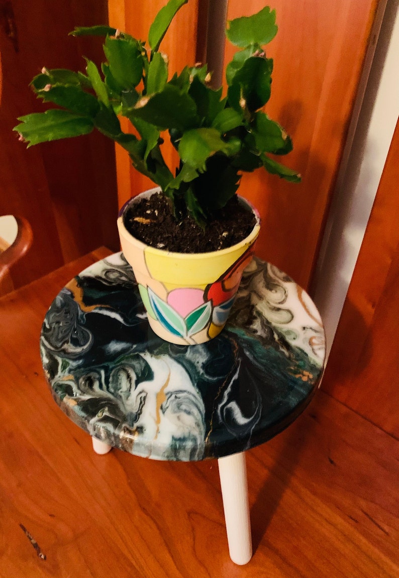 Resin Plant Stand 8 Wood Riser - Etsy