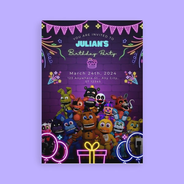 Five Nights at Freddy Birthday Cards - Etsy Canada