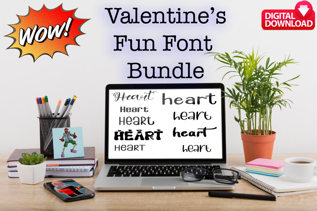Valentine's Fun Font Bundle, TTF & OTF Files (digital Download) - Etsy UK