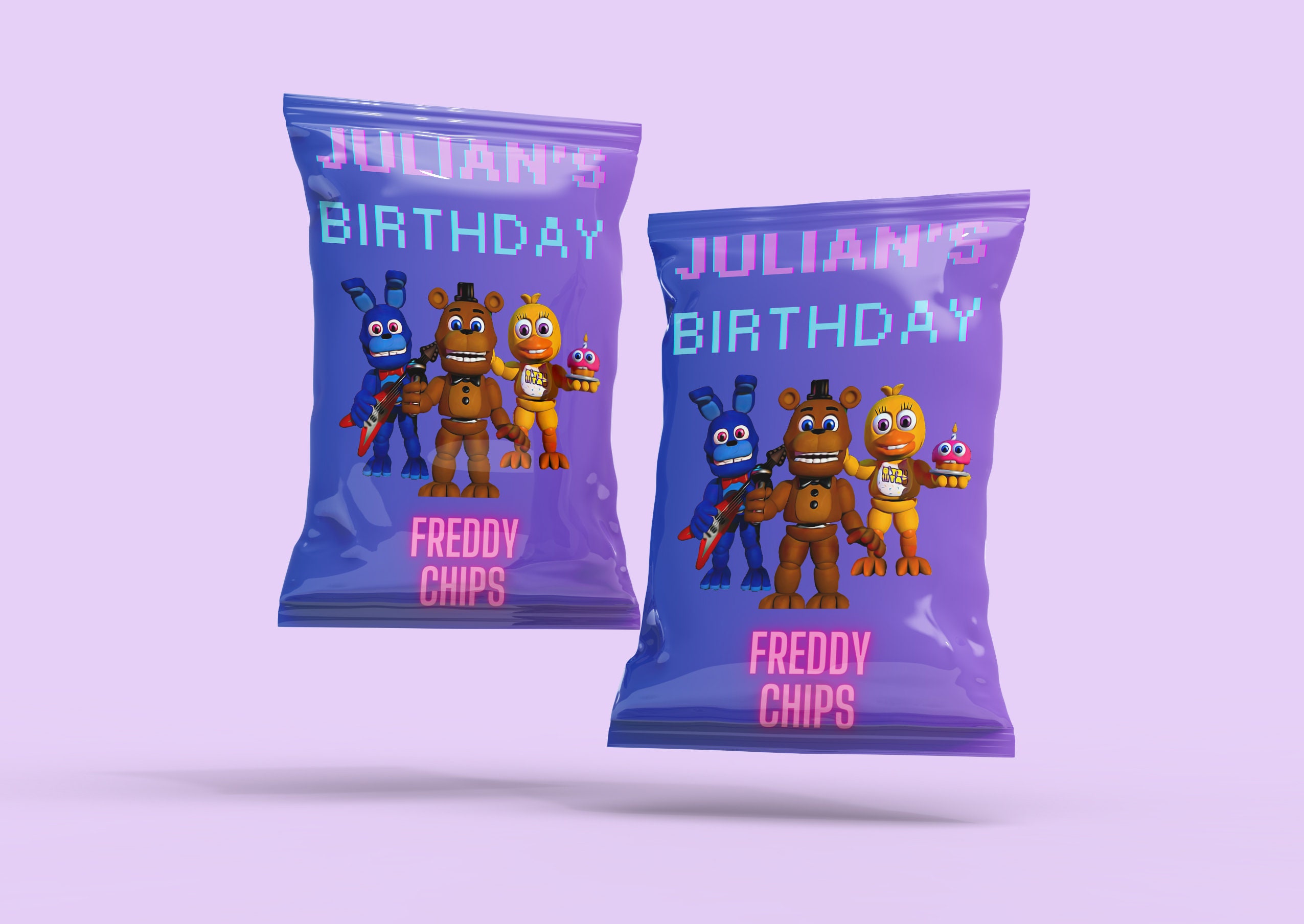 Personalized Chip Snack Bag Label FNAF Five Nights at Freddy's Snack ...