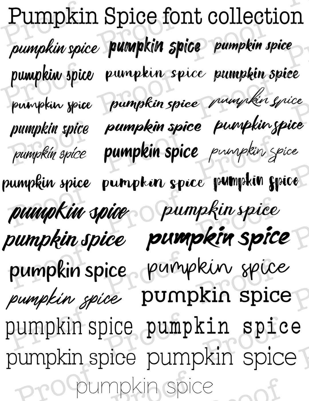 30+ Pumpkin Spice Font Collection! Great for Use With Cricut ...