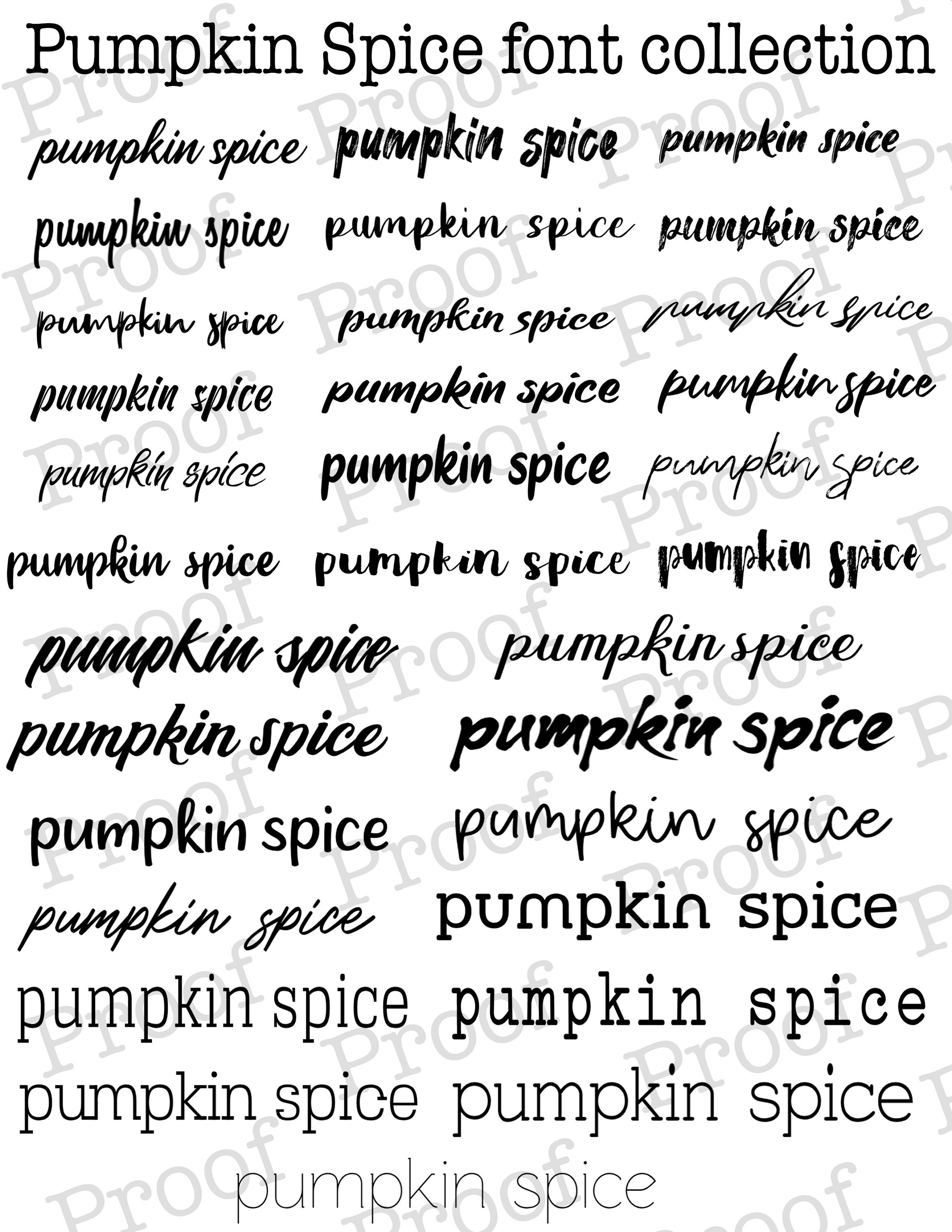 30 Pumpkin Spice Font Collection Great for Use With Cricut - Etsy