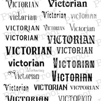 Victorian Alphabet Letters PNG | Ornate Vintage Font Clipart With ...