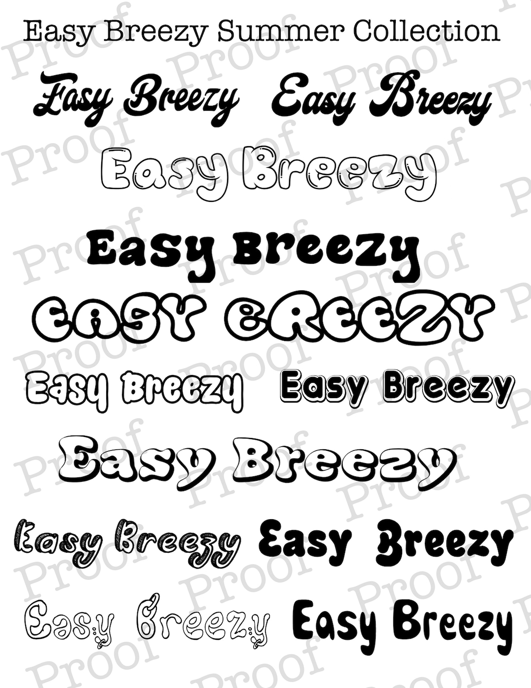 Easy Breezy Summer Font Collection! Great for Use With Cricut ...