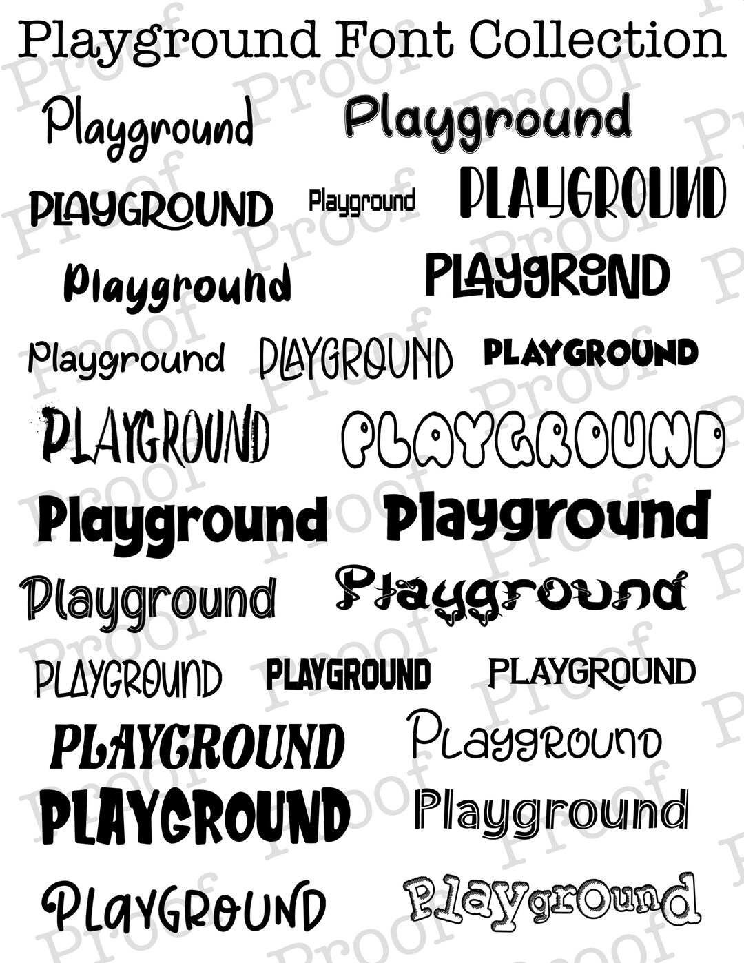 Playground 25 Font Collection! Great for Use With Cricut, Silhouette ...