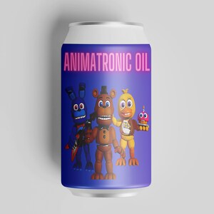 Soda Can Label FNAF Five Nights at Freddy's Drink Neon Party Favor Fun ...