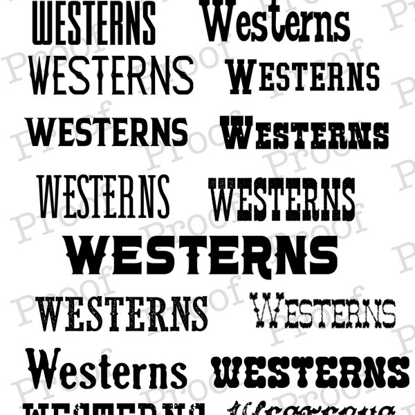 Western Fonts for Cricut - Etsy