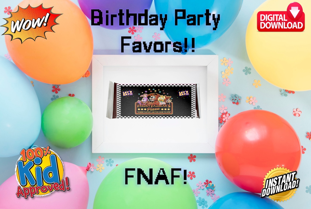 FNAF Five Nights at Freddy's Candy Bar Wrapper! - Etsy
