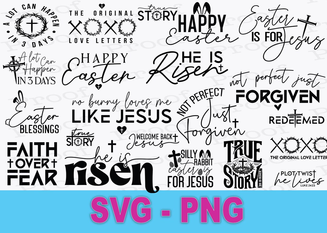 Easter Christian Clipart Collection Bundle of 21 SVG PNG! Great for Use ...
