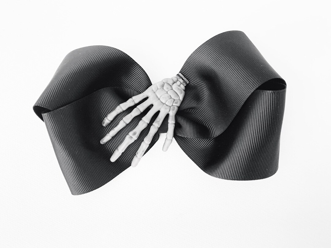 Skeleton Black Bow Large - Etsy