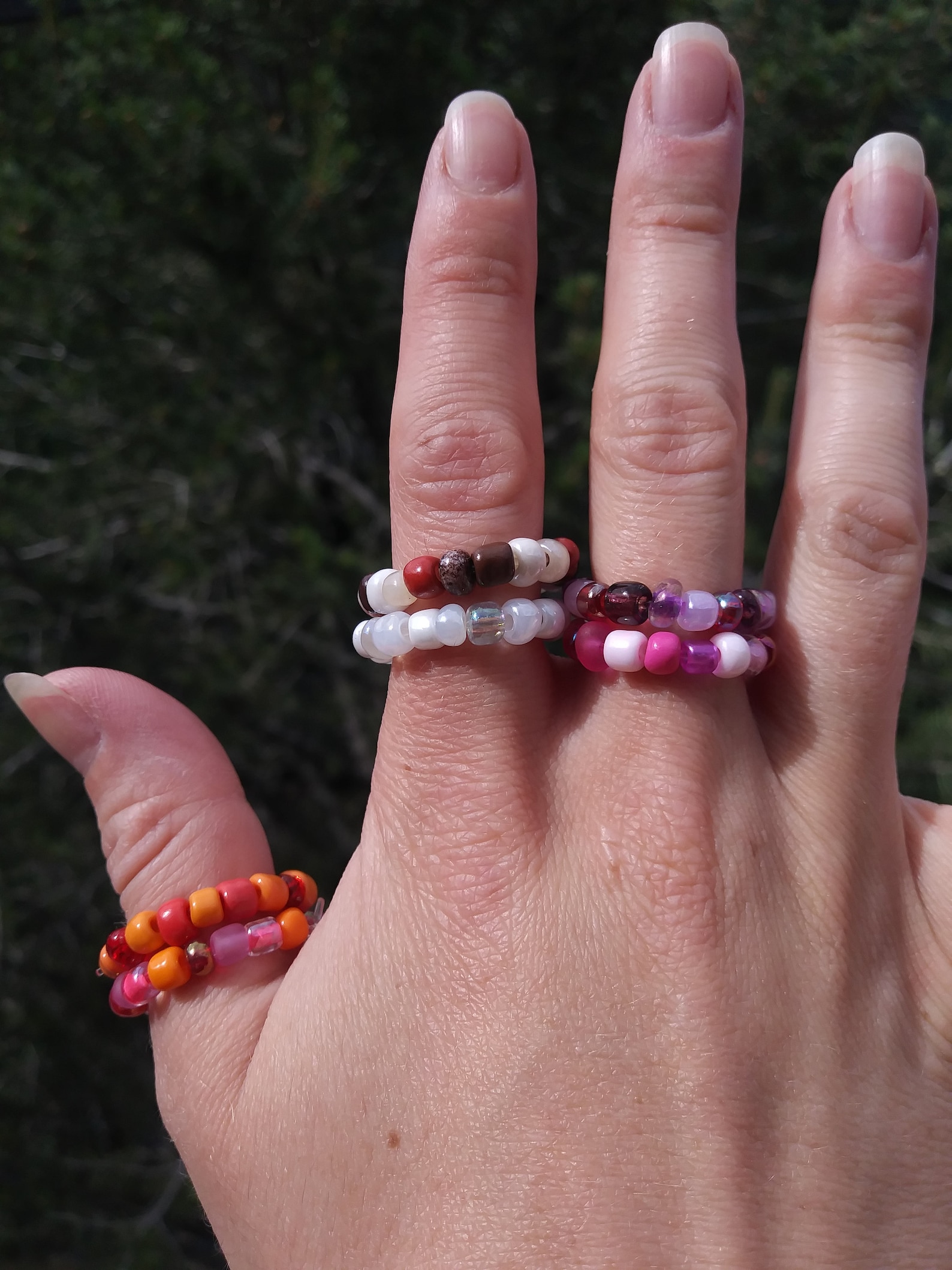 Stackable Stretchy Rings Custom Beaded Rings - Etsy Italia