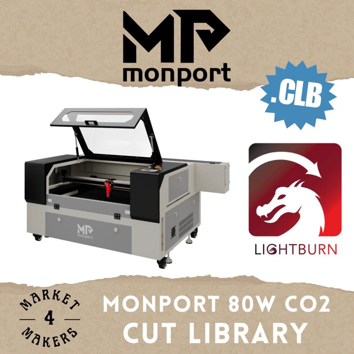 Monport 80W CO2 Laser Lightburn Cut Library - Etsy