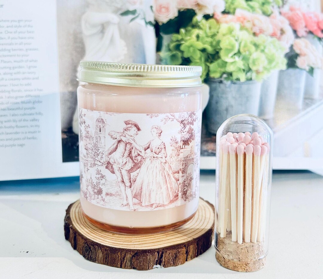 French Toile Candle - Etsy